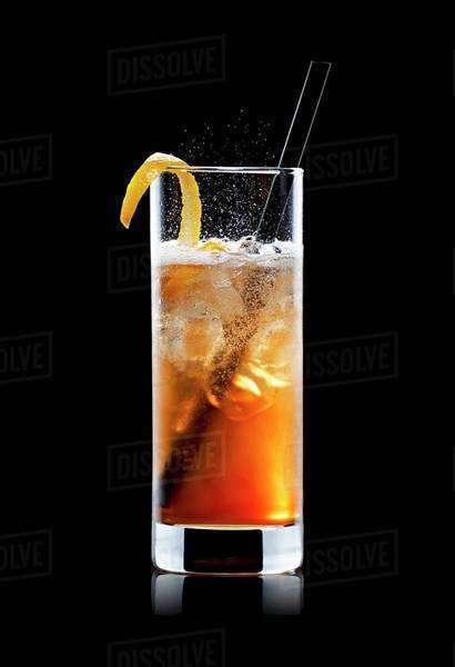 Drink made with Jagermeister and Red Bull - Stock Photo - Dissolve