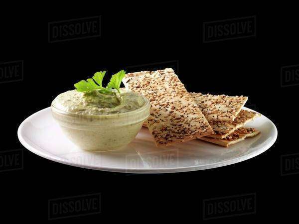 Herb quark and sesame crispbread - Royalty-free Stock Photo | Dissolve