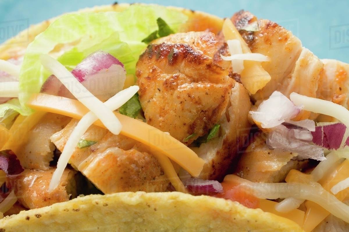 Chicken taco (close-up) - Royalty-free Stock Photo | Dissolve