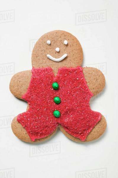 Gingerbread man decorated with red sugar - Royalty-free Stock Photo ...