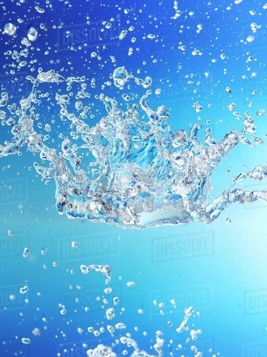 Blue water with bubbles - Royalty-free Stock Photo | Dissolve