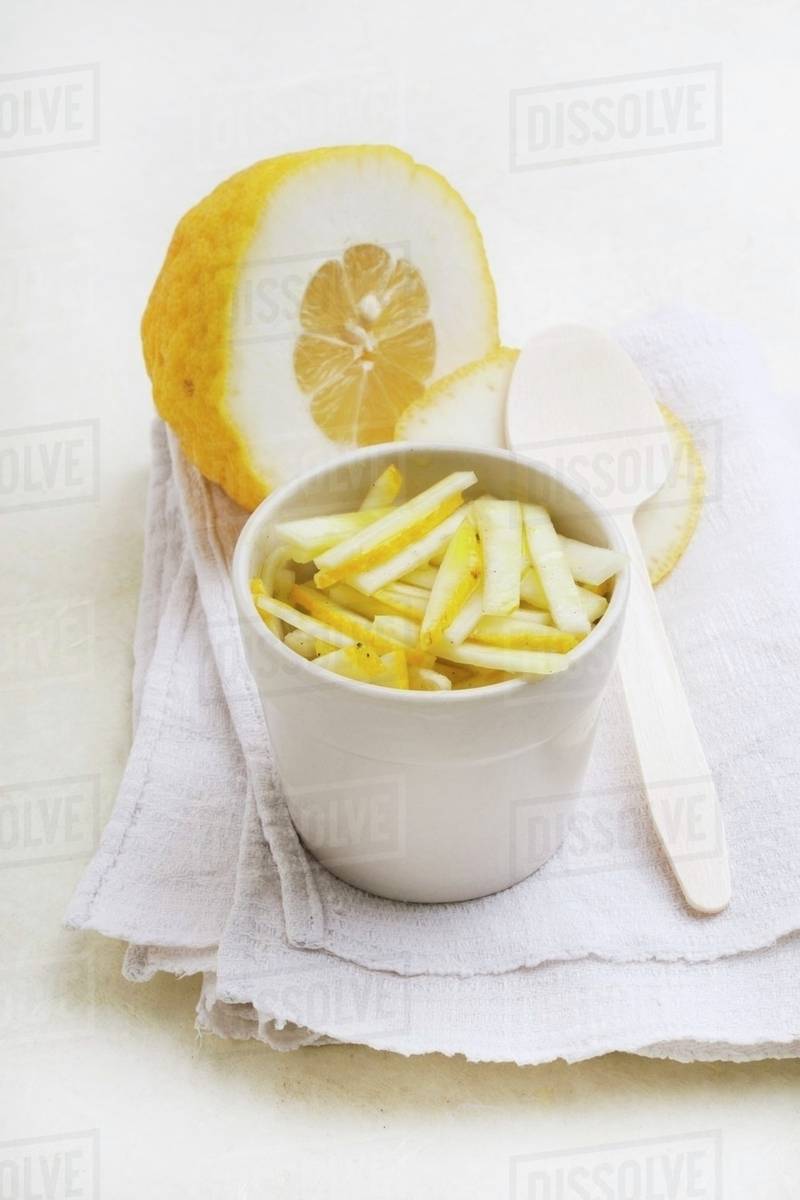 Cedro lemon salad with vinegar and oil - Royalty-free Stock Photo ...
