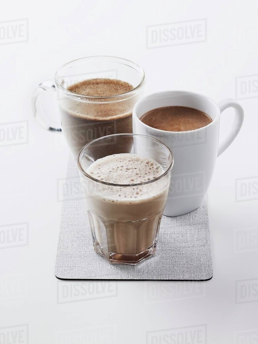 Various types of hot chocolate - Royalty-free Stock Photo | Dissolve