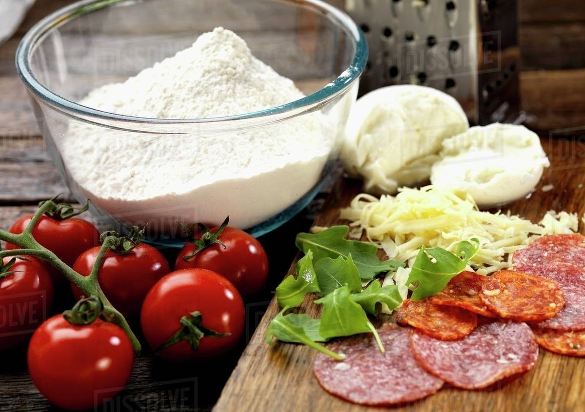Ingredients for pizza Romagna - Royalty-free Stock Photo | Dissolve