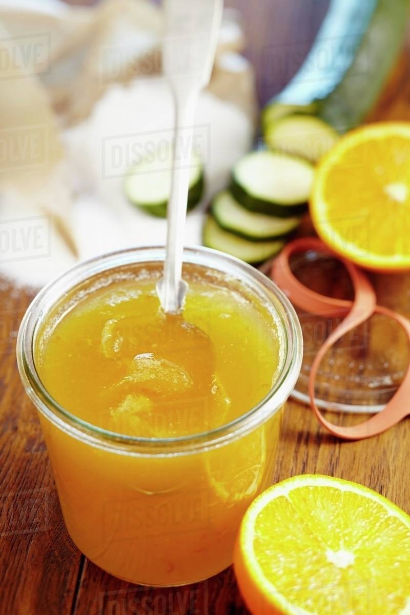 Courgette and orange marmalade - Royalty-free Stock Photo | Dissolve
