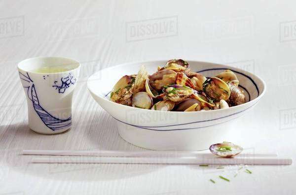 Kai no Sakamushi (mussels steamed in sake, Japan) - Royalty-free Stock ...