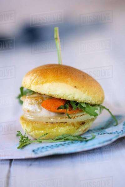 Scallop burger - Royalty-free Stock Photo | Dissolve