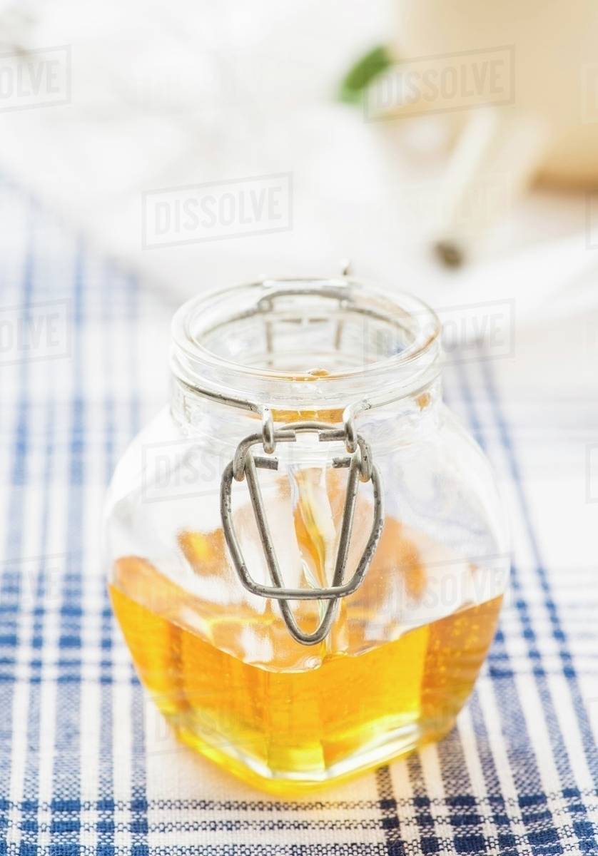 Pale Scandinavian sugar beet syrup in a jar - Royalty-free Stock Photo ...