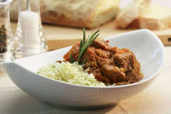Oxtail ragout with rice - Royalty-free Stock Photo | Dissolve
