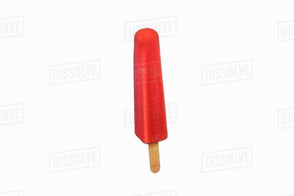 Red Popsicle on a White Background - Royalty-free Stock Photo | Dissolve
