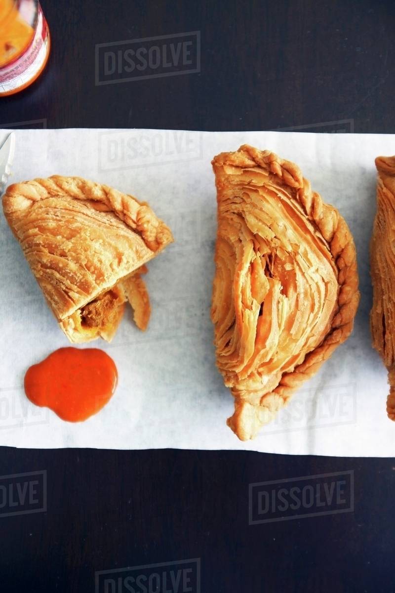 Puff pastry parcels filled with curry (Asia) - Royalty-free Stock Photo ...