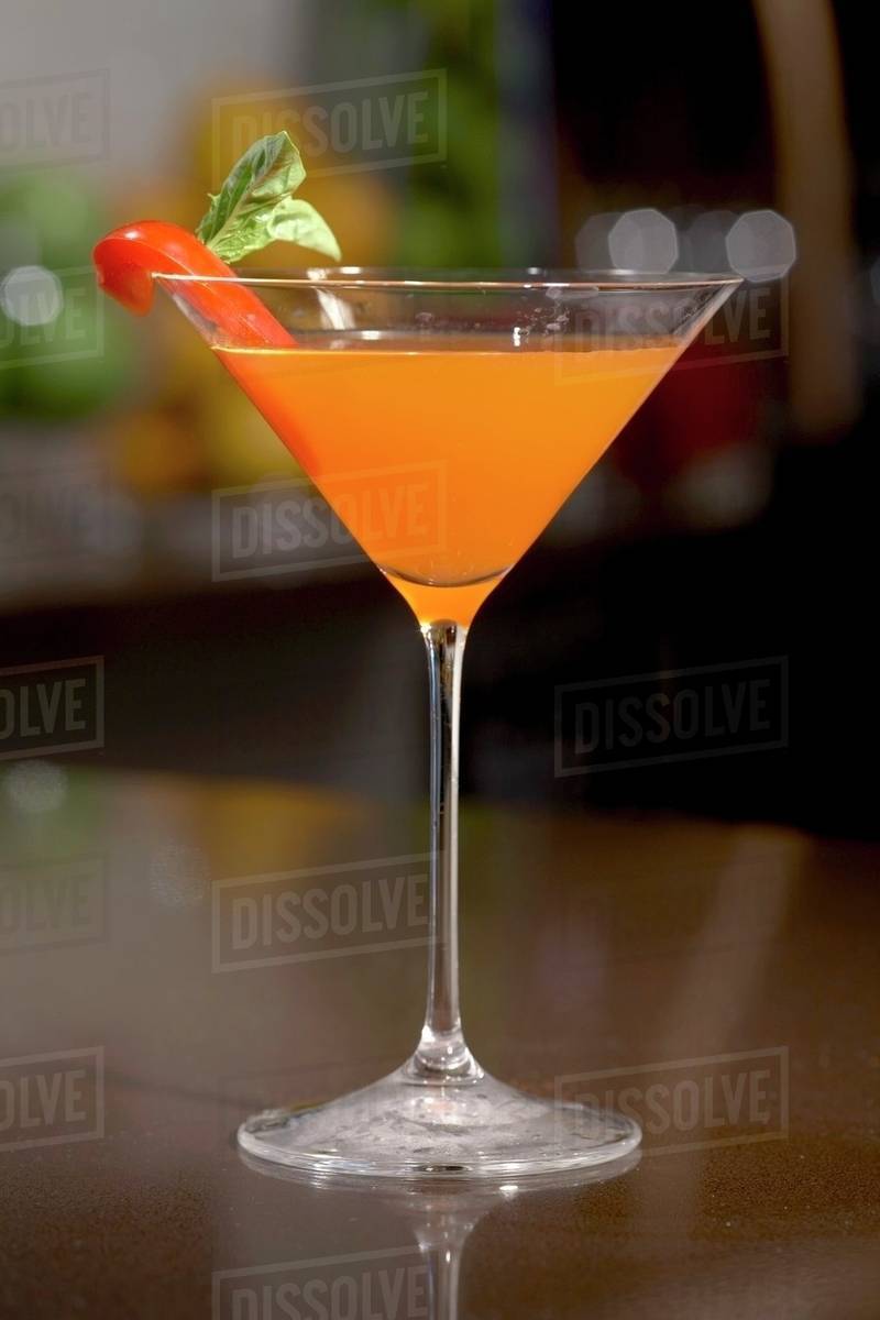 The Smoking Gun; Rum Cocktail with Grapefruit Twist; Red Pepper Garnish ...