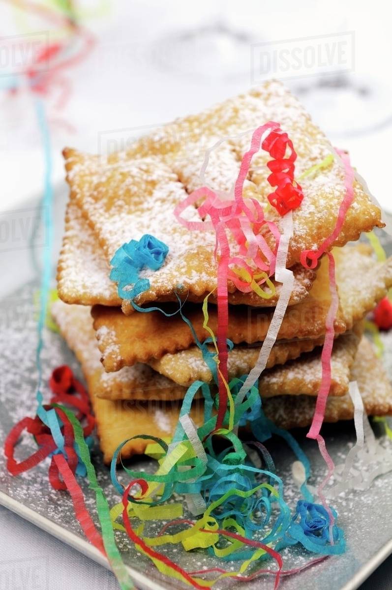 Chiacchiere (fried Italian carnival biscuits) - Royalty-free Stock ...