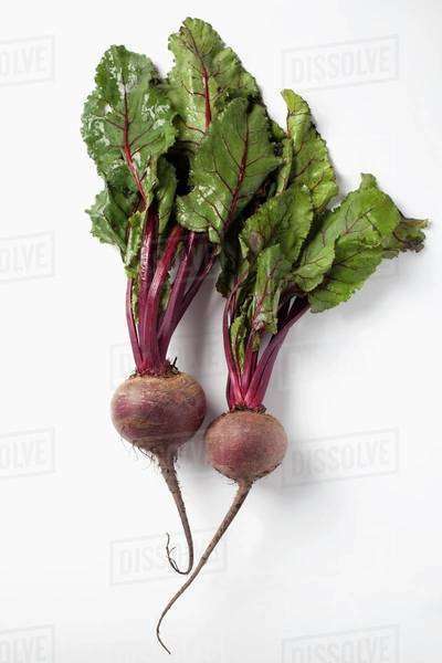 Two beetroots with leaves - Royalty-free Stock Photo | Dissolve