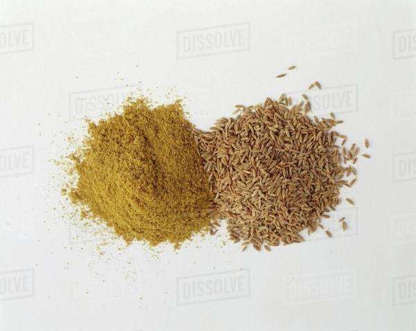 Cumin, whole and ground - Royalty-free Stock Photo | Dissolve