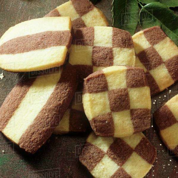 Two-colour biscuits - Royalty-free Stock Photo | Dissolve