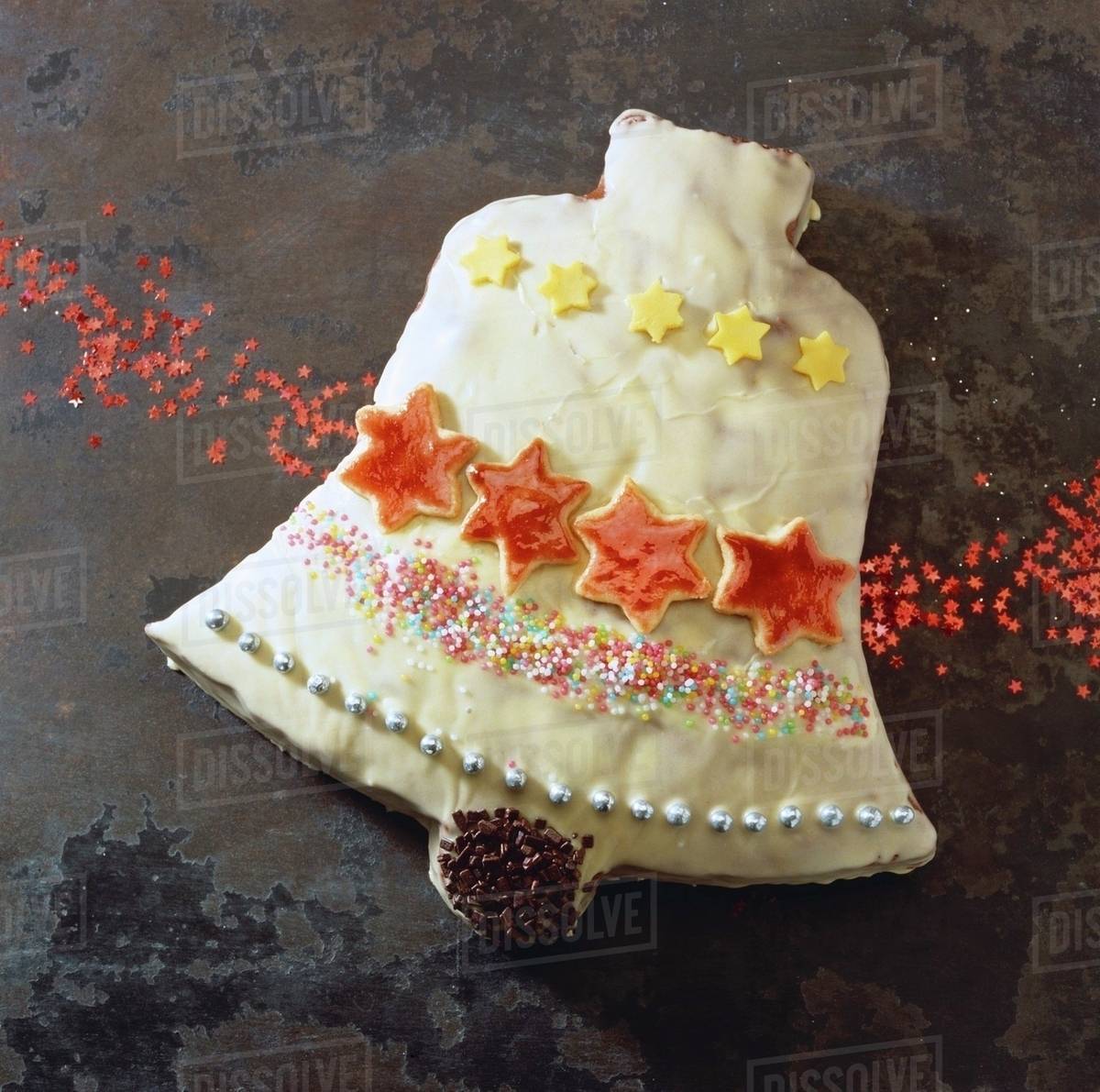 Bell-shaped biscuit, iced and decorated - Royalty-free Stock Photo ...