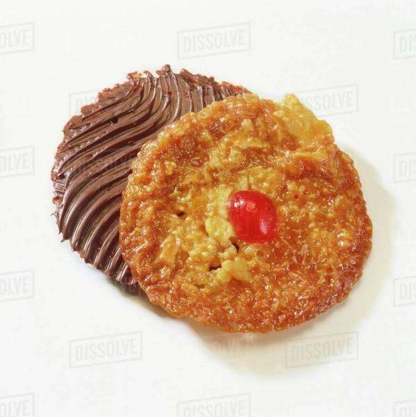 Two Florentine biscuits - Stock Photo - Dissolve