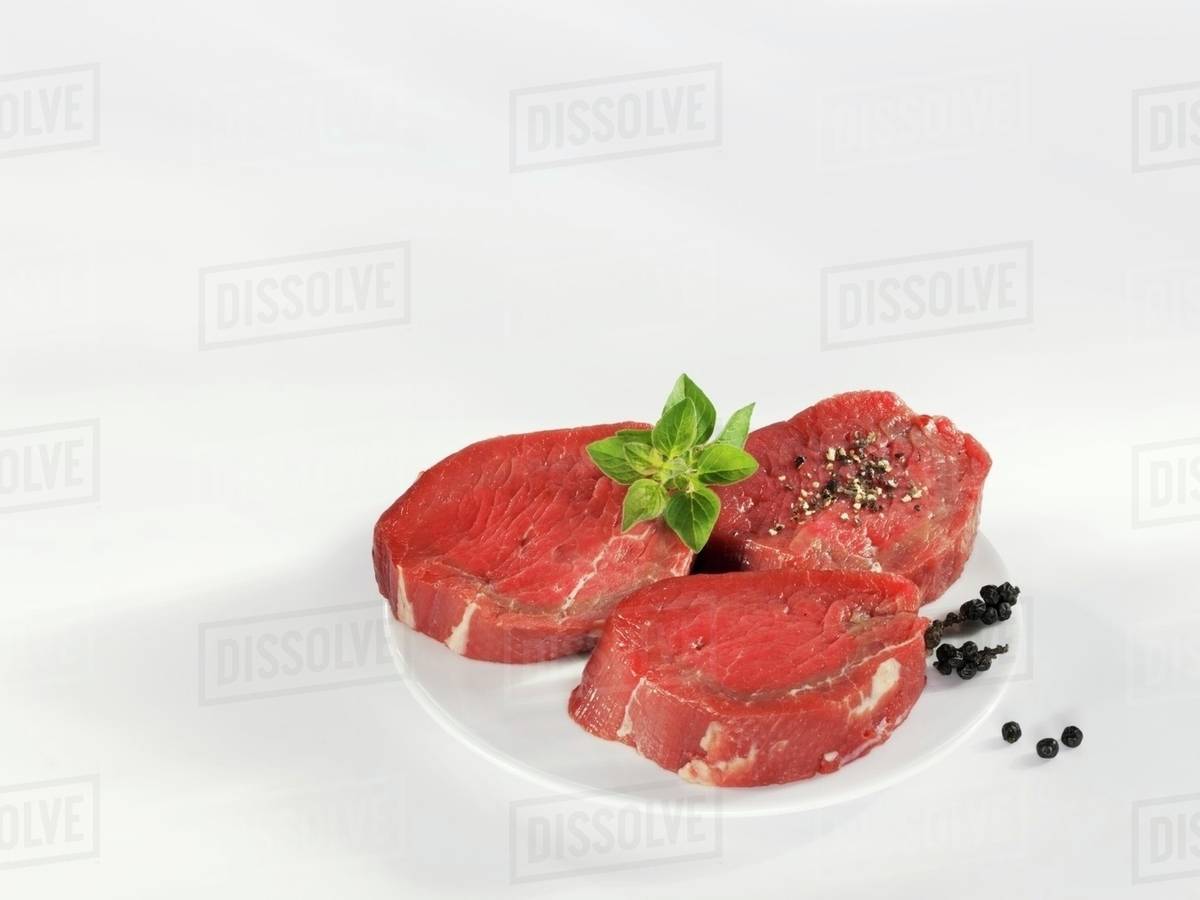 Three beef fillet steaks - Stock Photo - Dissolve