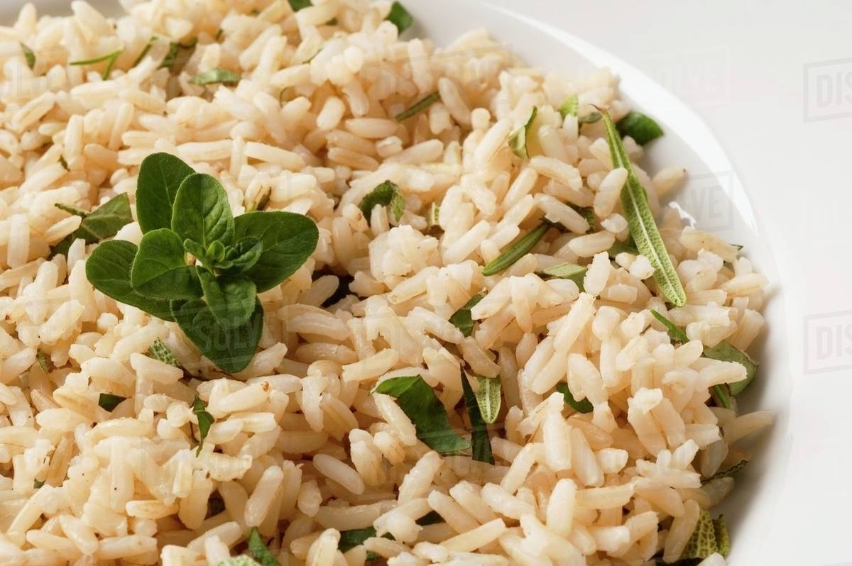 Rice with sage, rosemary and oregano - Royalty-free Stock Photo | Dissolve