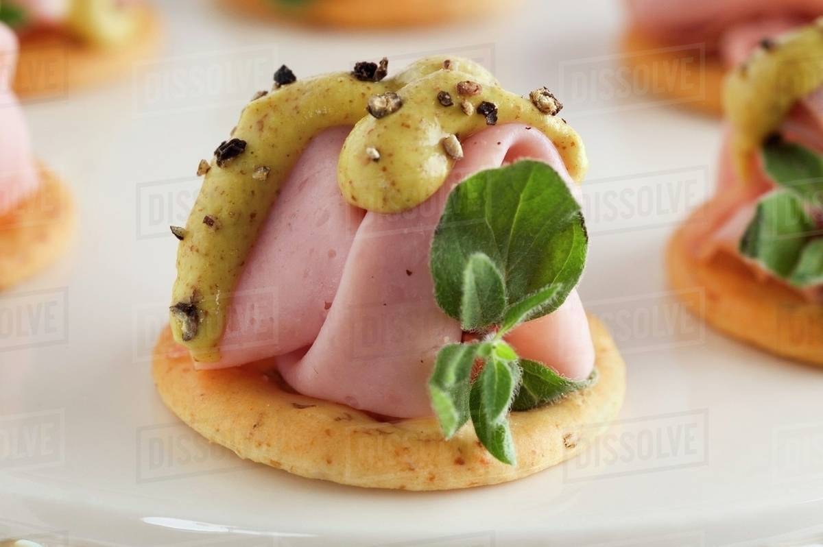 Turkey on a cracker - Royalty-free Stock Photo | Dissolve