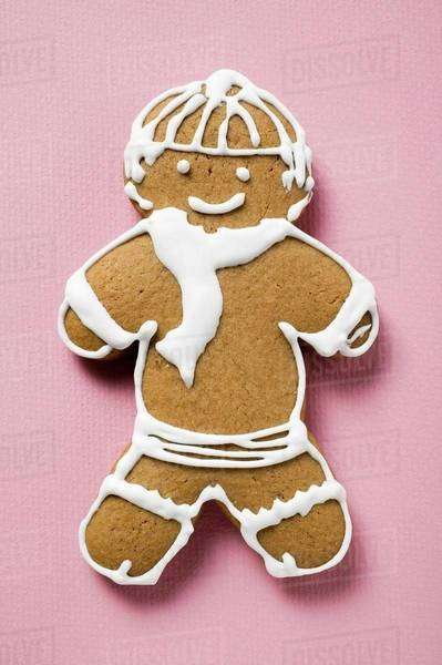 Gingerbread man, decorated with white icing - Royalty-free Stock Photo ...