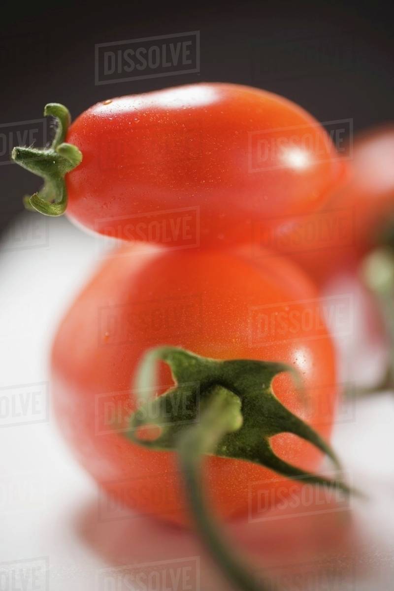 Plum tomatoes (close-up) - Stock Photo - Dissolve