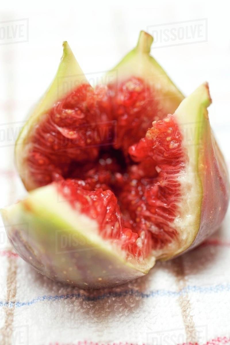 Fresh fig, cut open - Royalty-free Stock Photo | Dissolve