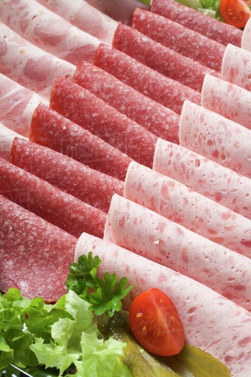 Cold cuts platter (close-up) - Royalty-free Stock Photo | Dissolve
