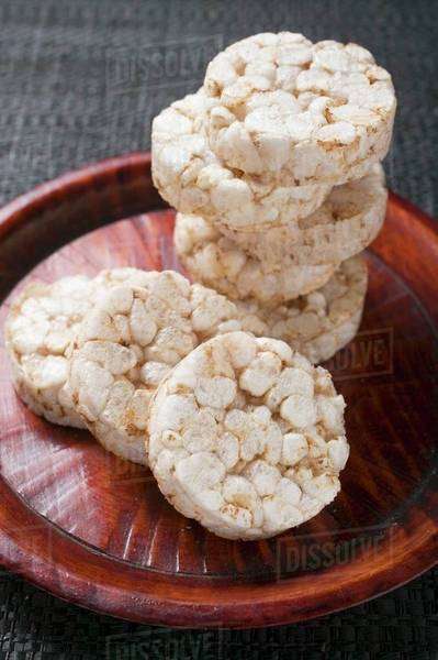 Rice wafers on plate - Royalty-free Stock Photo | Dissolve