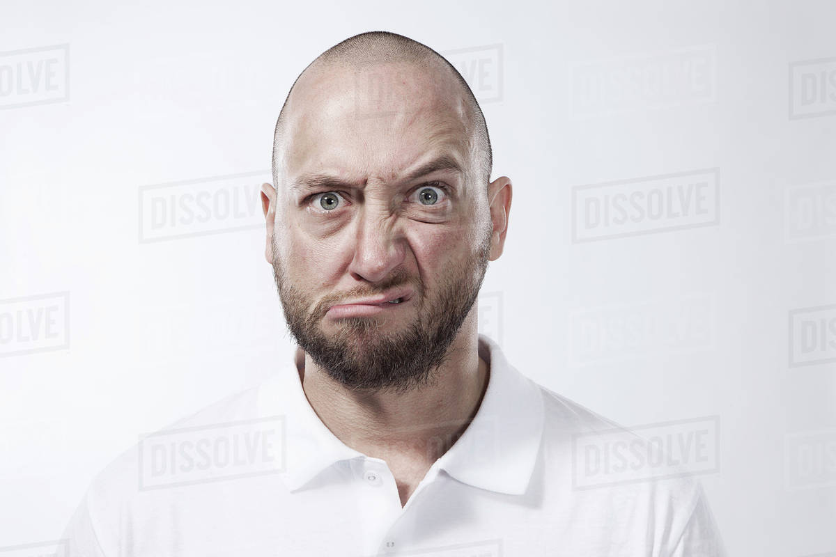 Angry man, portrait - Stock Photo - Dissolve