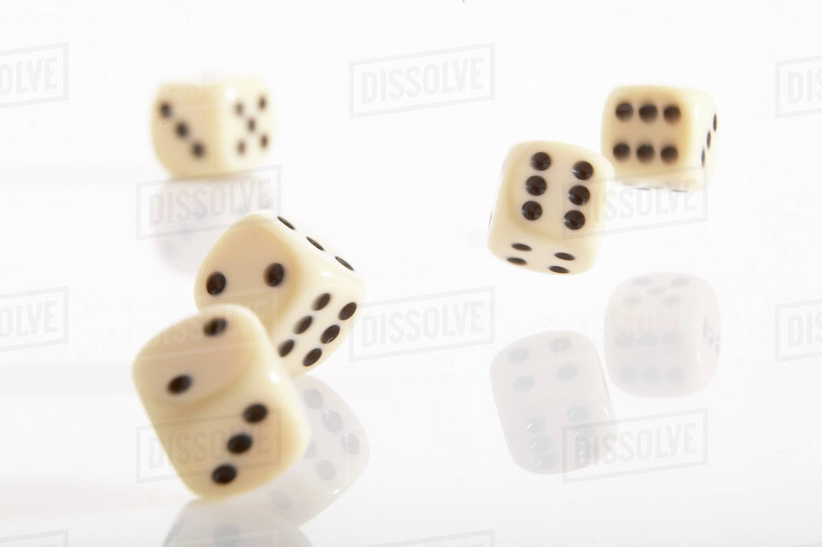 Falling dice - Stock Photo - Dissolve