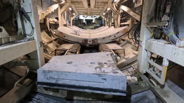 Underground tunnels made with tunnel boring machine - Stock Video ...