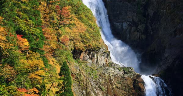 Shomyo Falls, Toyama Prefecture, Japan - 4K Royalty-free Stock Video ...