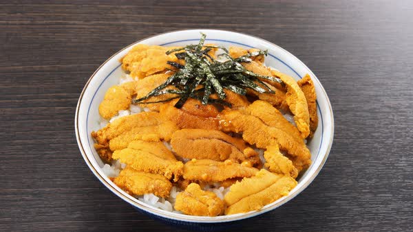 Sea urchin rice bowl - 4K Royalty-free Stock Video Footage | Dissolve