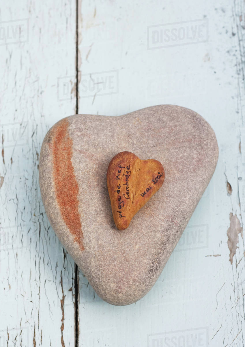 Heart shaped stones - Royalty-free Stock Photo | Dissolve