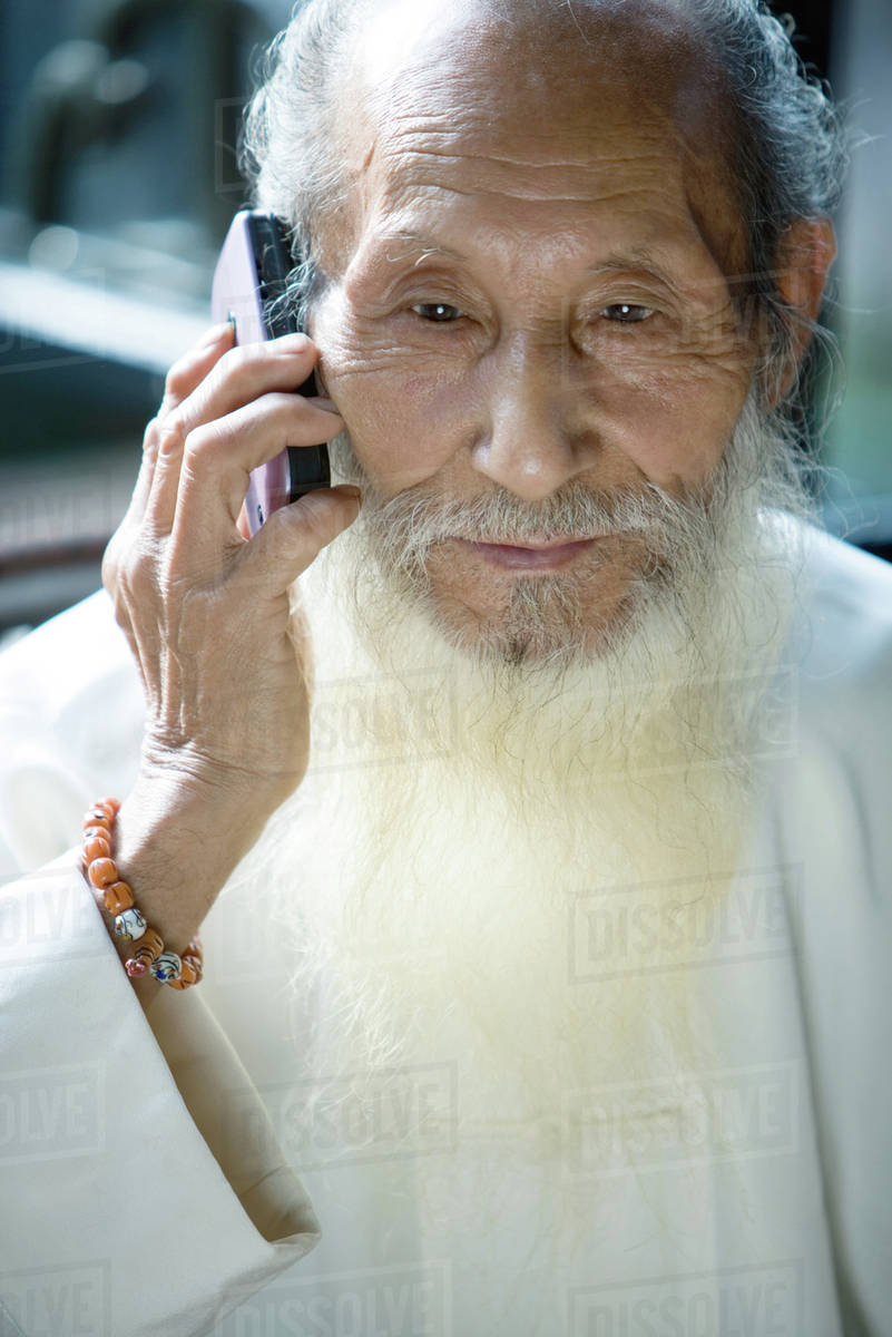 Chinese Old Man With Long Beard