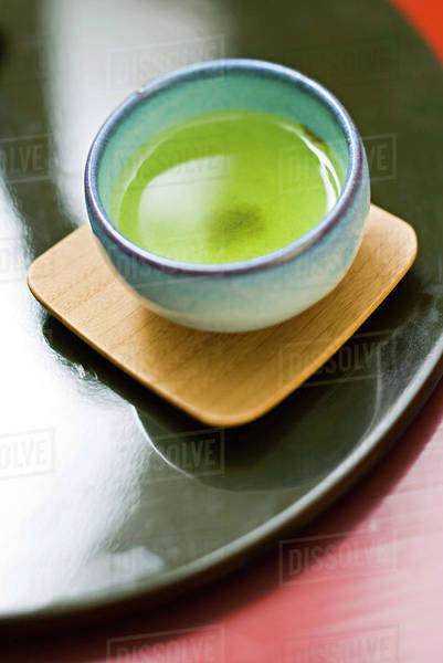 Cup of green tea with sediment in bottom - Royalty-free Stock Photo ...