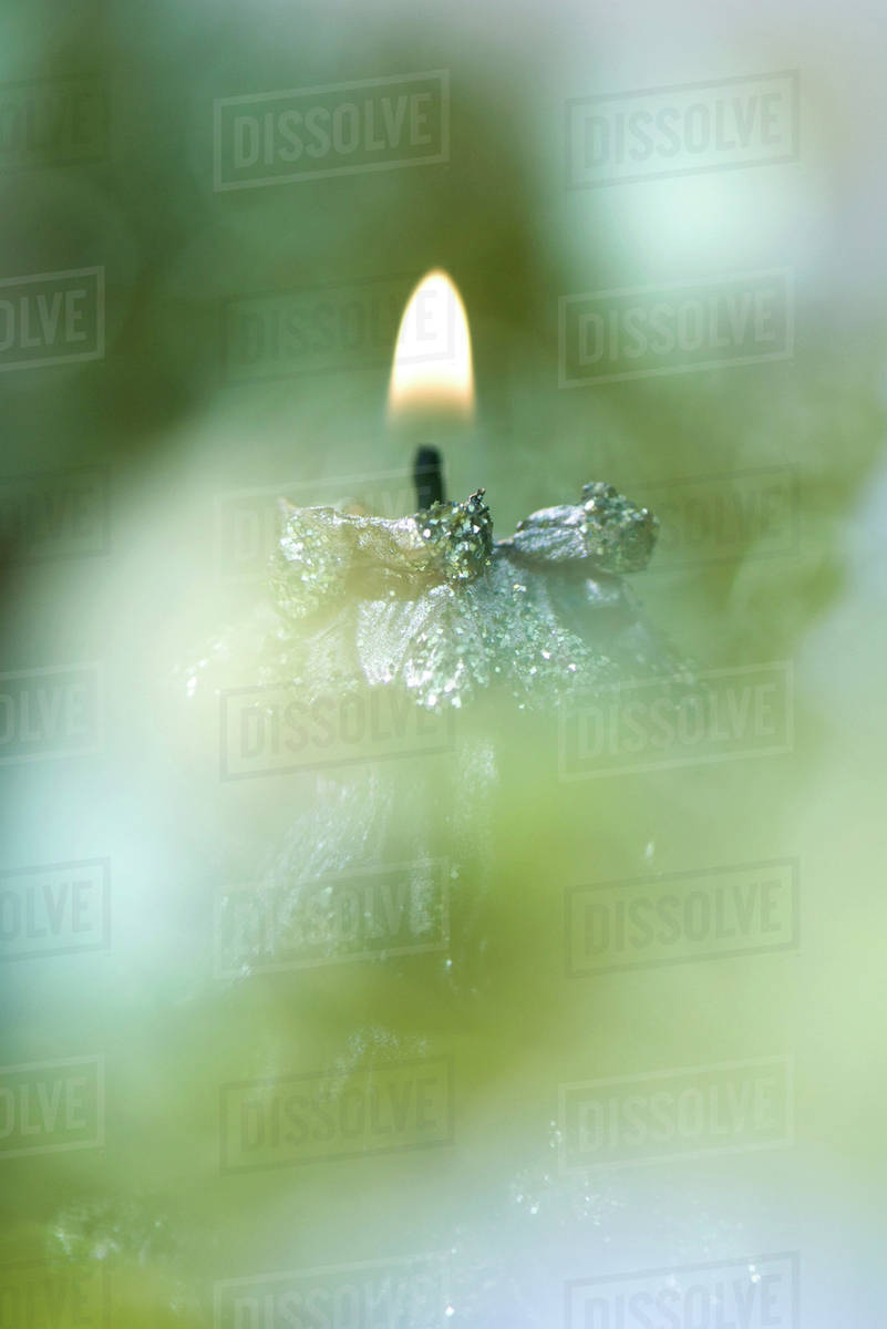 Candle burning, selective focus - Royalty-free Stock Photo | Dissolve