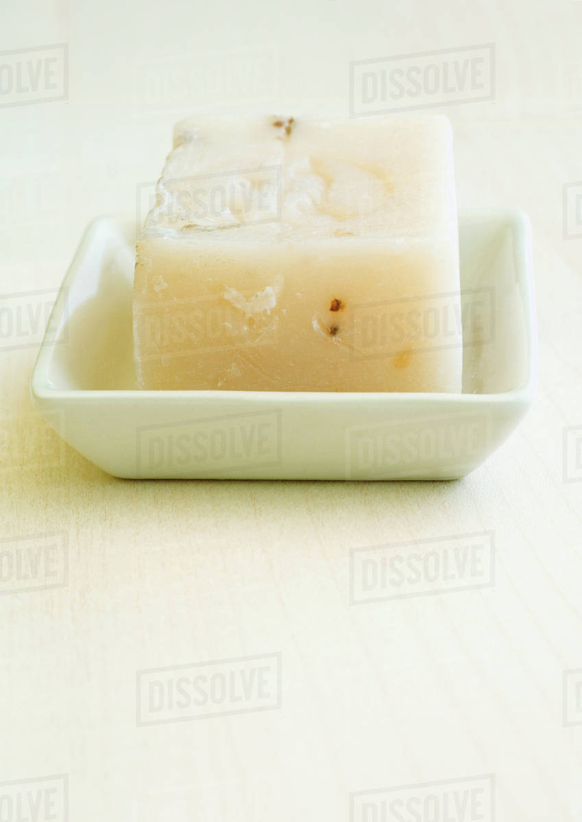Soap in soapdish - Stock Photo - Dissolve