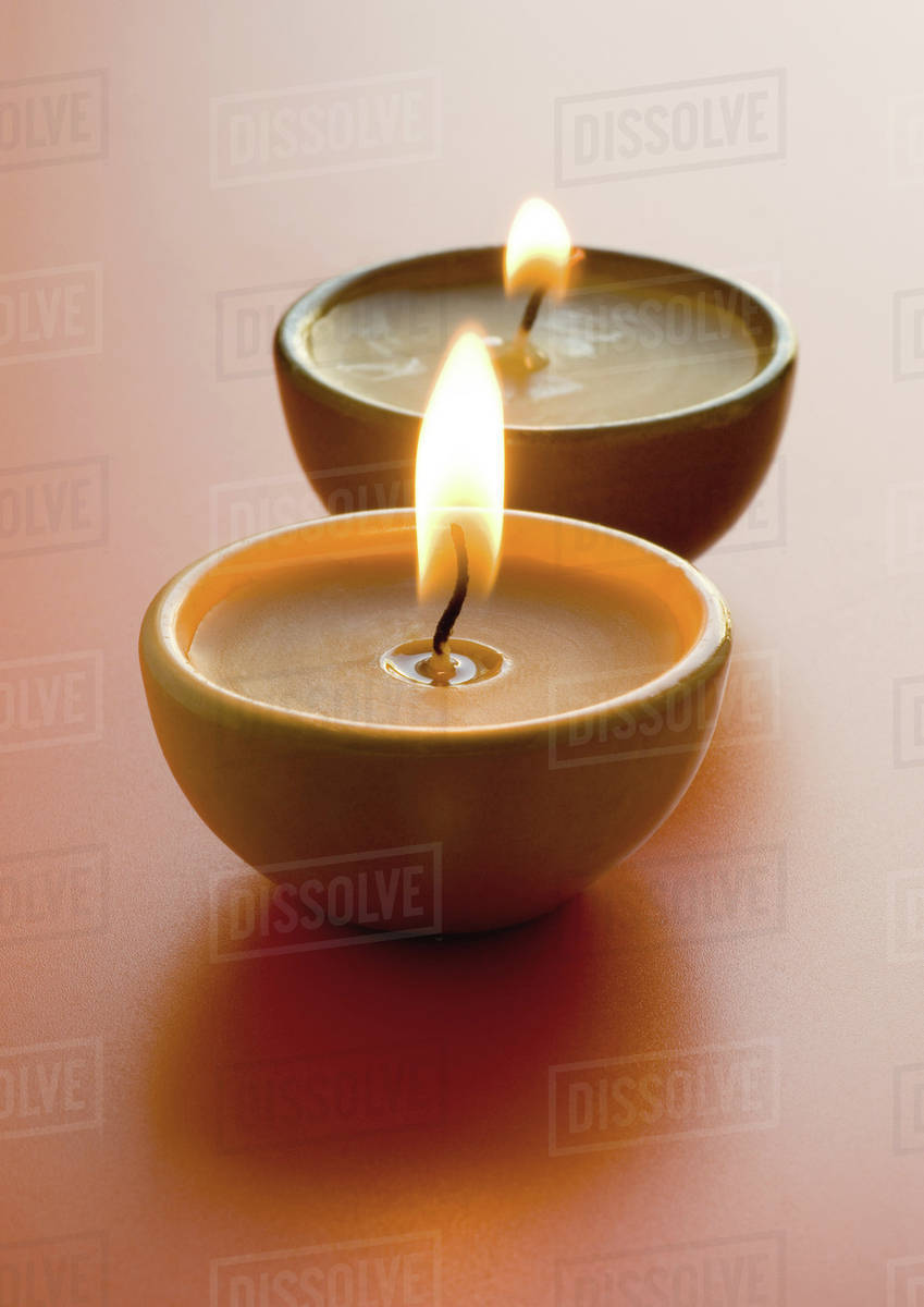 Two lit candles - Royalty-free Stock Photo | Dissolve