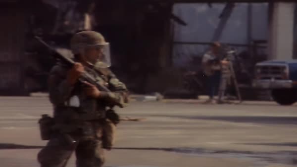 National Guard soldiers during the Rodney King riots, Los Angeles ...