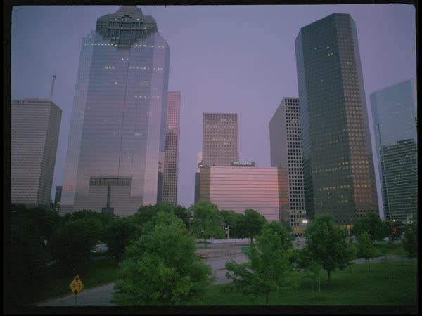 High-rise buildings in Houston, Texas, USA, 1997 - Stock Video Footage ...