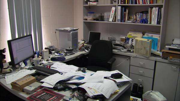 Establishing shot of a messy office - HD Rights-managed Stock Video ...