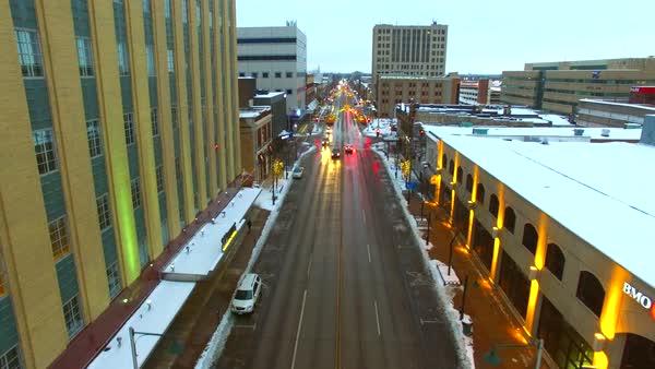 Beautiful Downtown Appleton, Wisconsin, College Avenue with festive ...