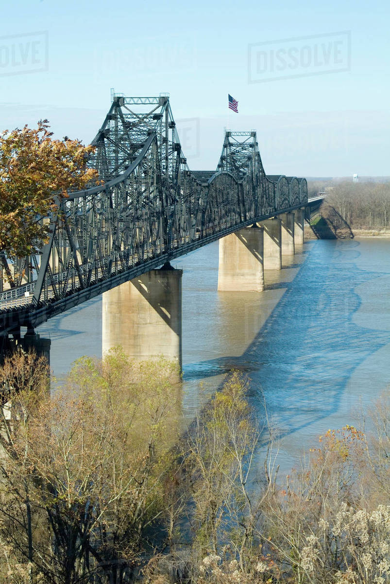 Old Vicksburg Bridge over the Mississippi River, Vicksburg, Mississippi ...