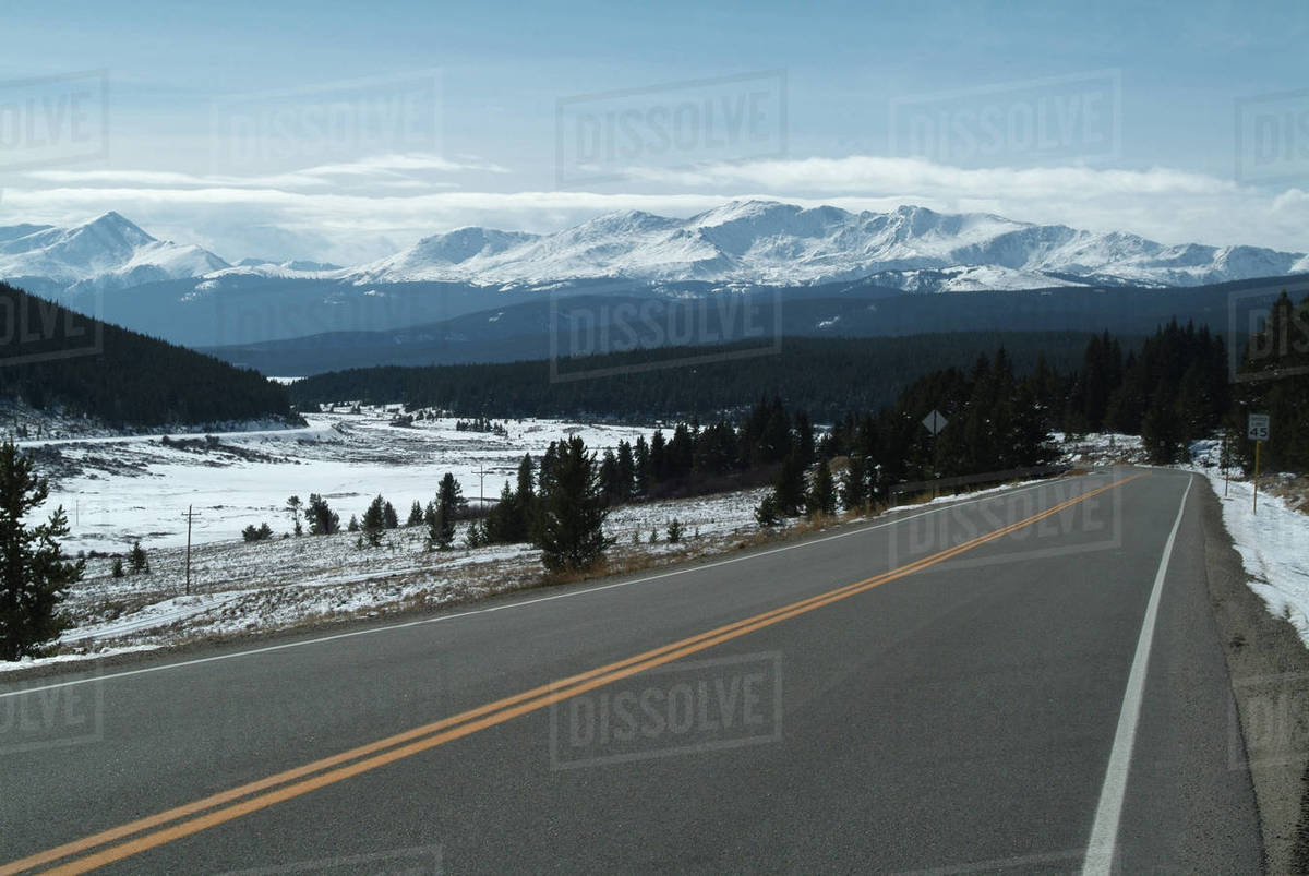 Tennessee Pass mountain road, USA. - Stock Photo - Dissolve