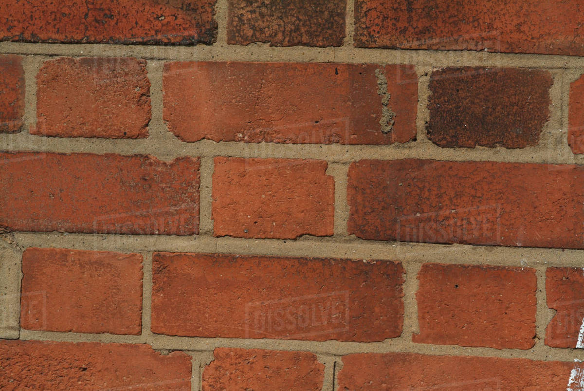 Close up of a red bricks and mortar wall with Flemish bond. - Royalty ...