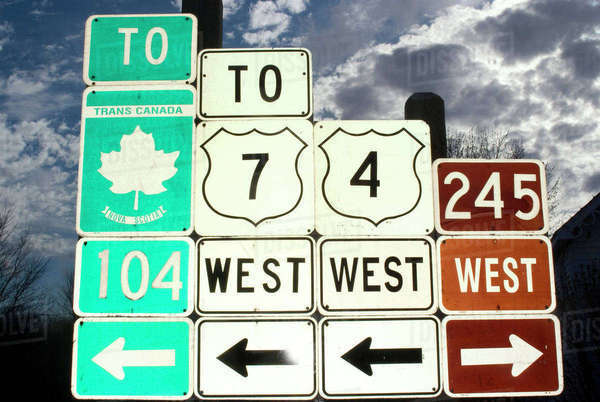 Canadian road signs - Royalty-free Stock Photo | Dissolve