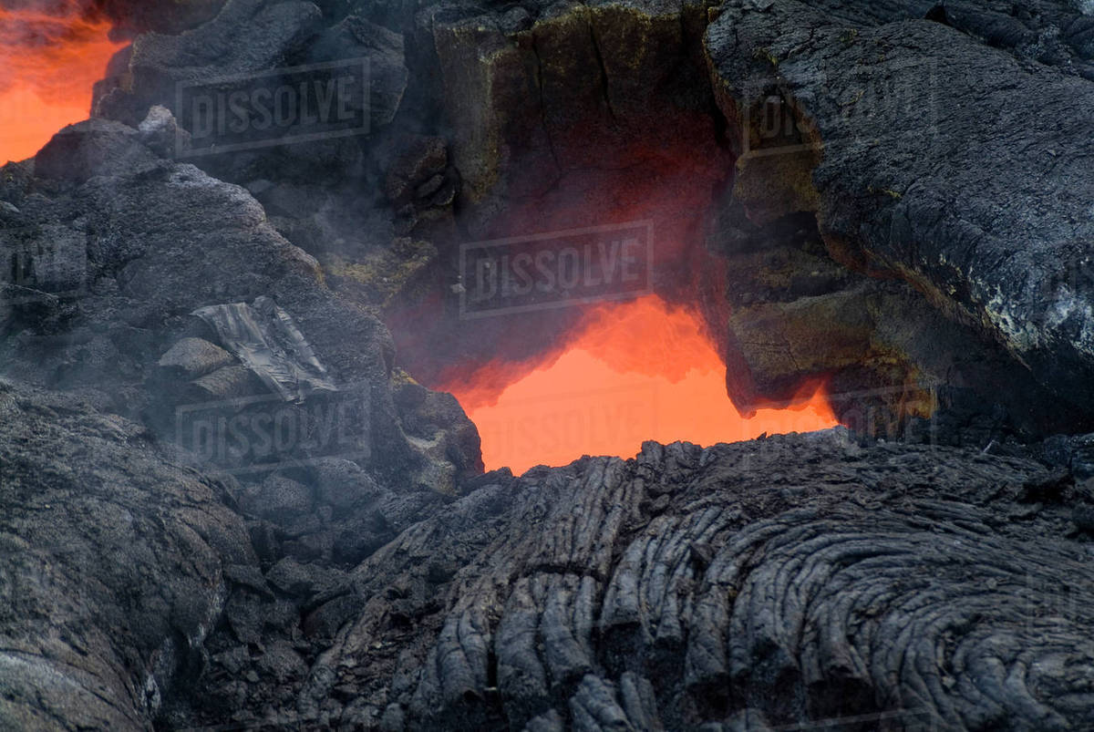 A live volcano - Royalty-free Stock Photo | Dissolve